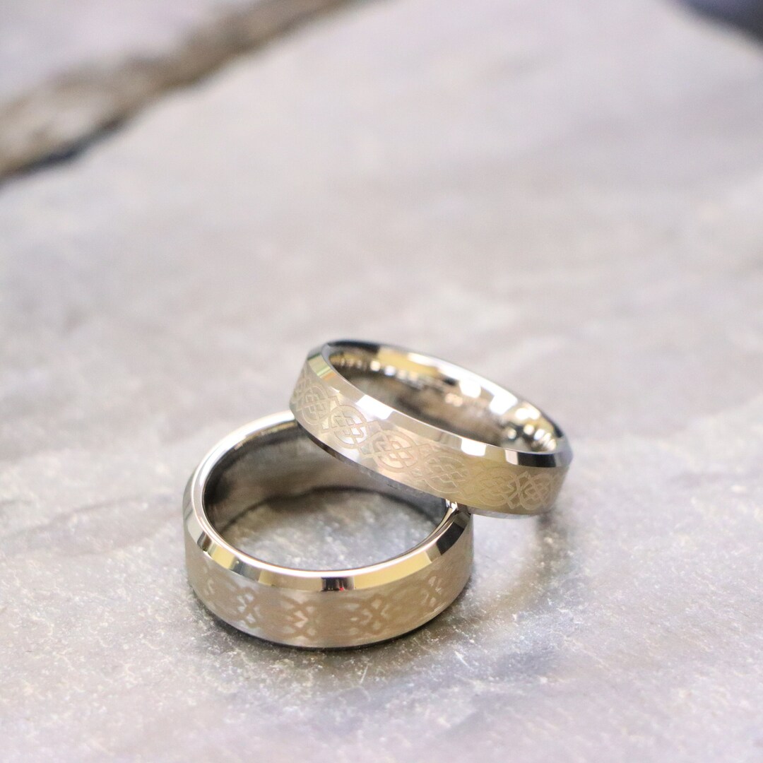 6mm Tungsten Band. Celtic Promise Ring. Men's Rings, Celtic Anniversary ...