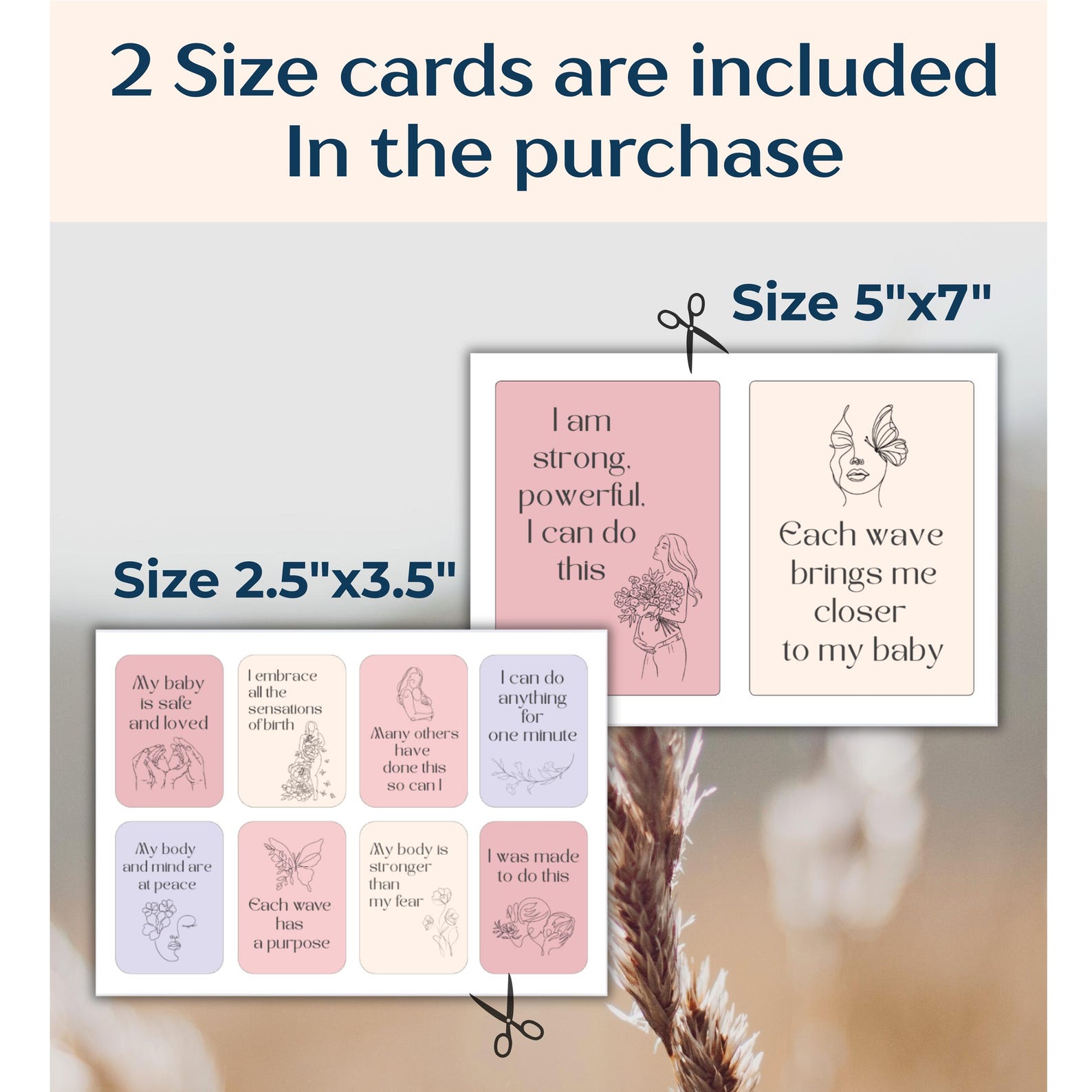 32 Birth Affirmation Cards Printable Positive Affirmations for Labor ...