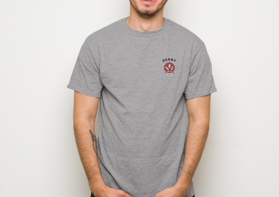 Derry GAA Crest Embroidery T-shirt, Derry GAA Crest Shirt, Derry GAA ...