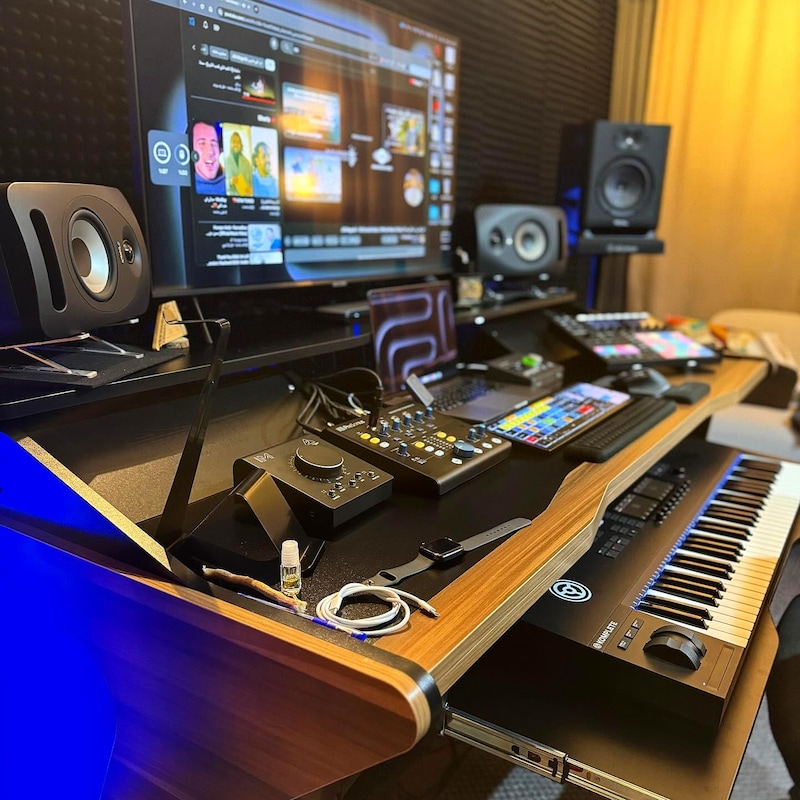 Studio Desk With Keyboard Tray - Etsy