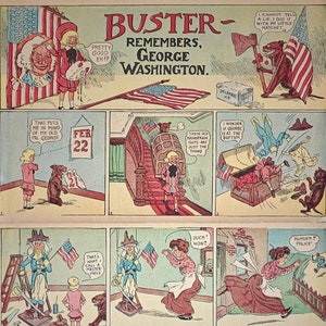 Early 1900 Buster Brown Comic Strip Panels - Lot of 9 - Original New ...