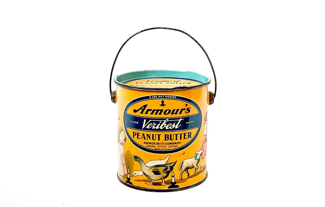 Early Armour's Veribest 1 Lb Peanut Butter Pail - Armour and Company ...