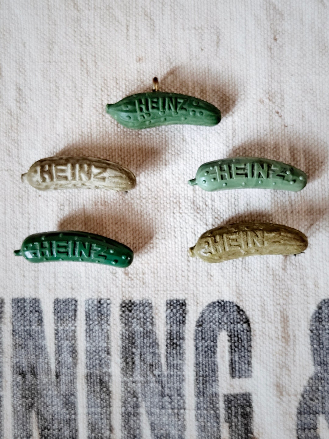 Vintage Heinz Pickle Pins and Pendant - Lot of 4 Stickpins and 1 ...