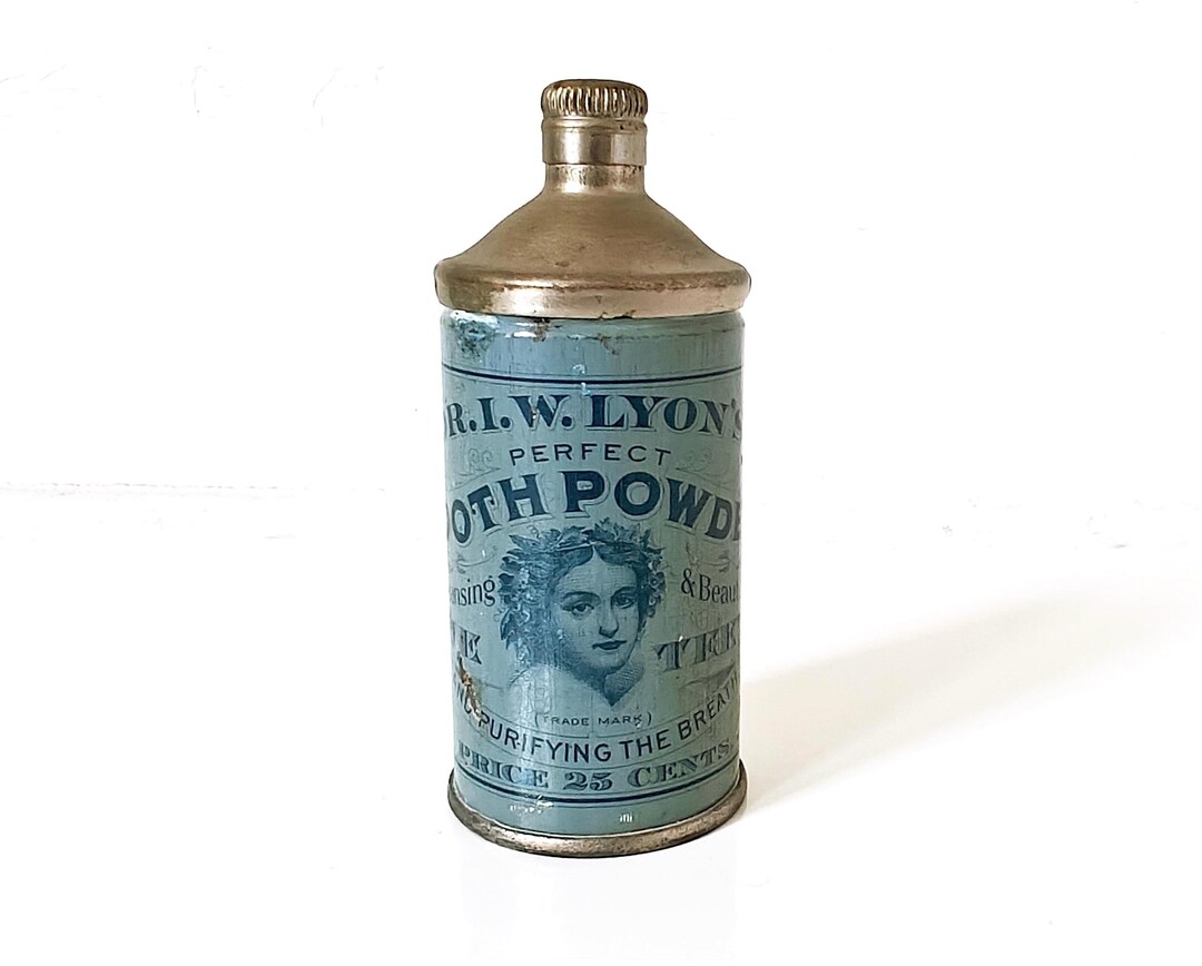 Early Dr Lyons Tooth Powder Tin - Small Dental Powder Tin - Talc Talcum ...