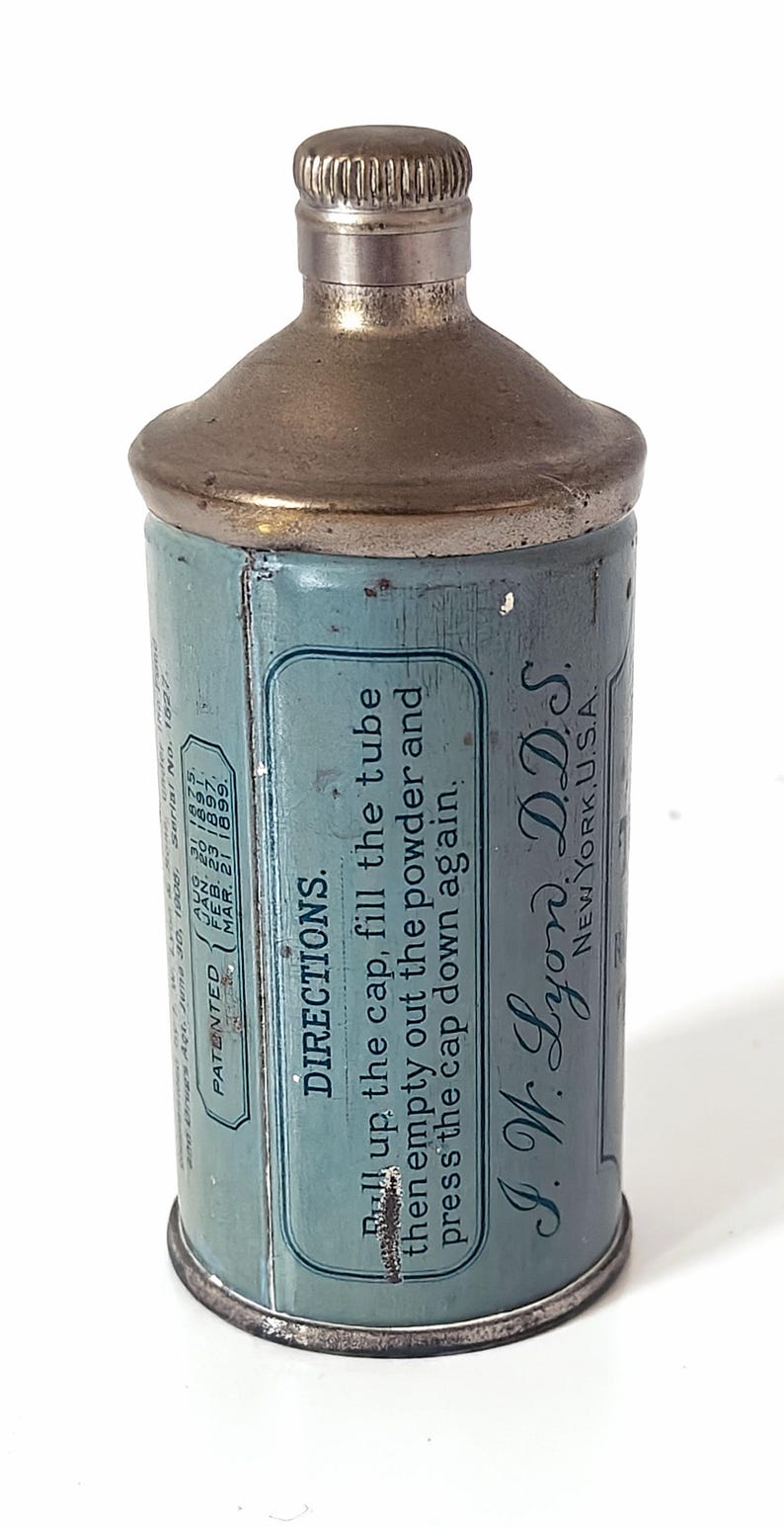 Early Dr Lyons Tooth Powder Tin - Small Dental Powder Tin - Talc Talcum ...