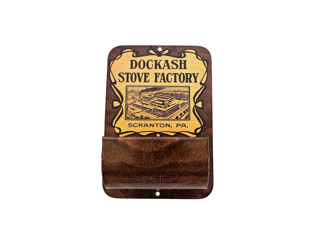 Early Dockash Stove Factory Advertising Match Holder Safe Scranton PA ...