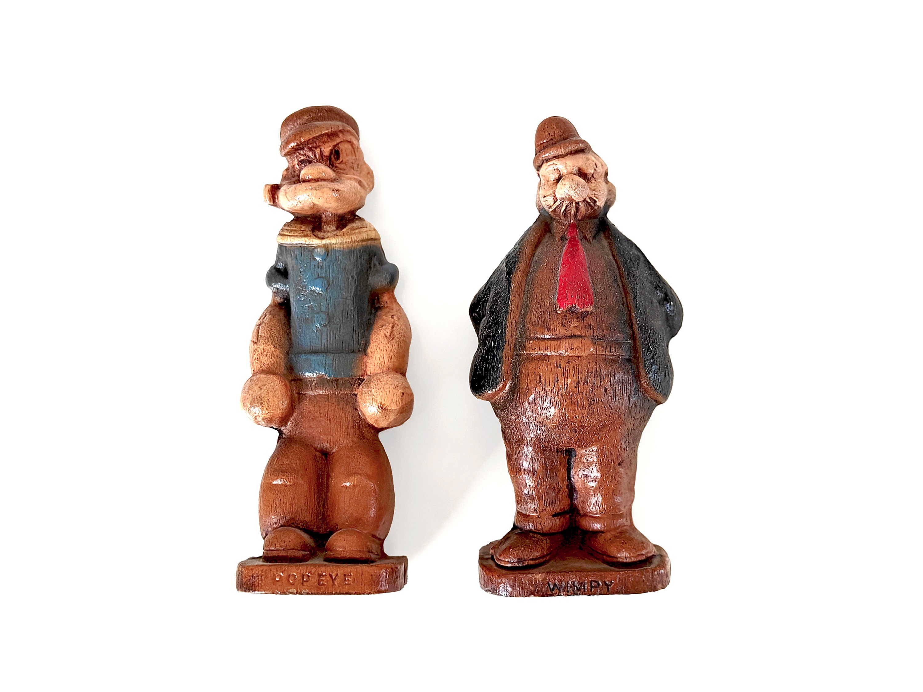 1940s Popeye and Wimpy Syroco - K.F.S. 1944 Syroco Comic Book Figures ...