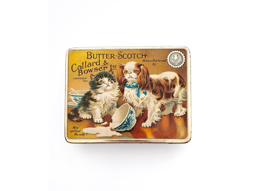 Early 1900s Callard and Bowser Ltd Butterscotch Tin - Cat and Dog Who ...
