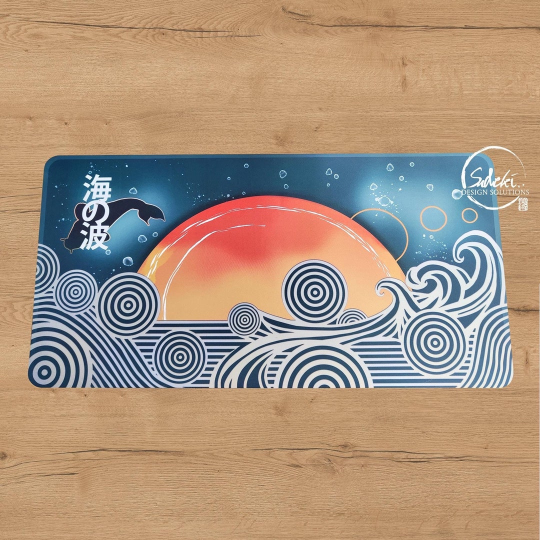 Mousepad Japan Koi, Hand-painted Mousepad, Unique, Desk Pad, Japan ...