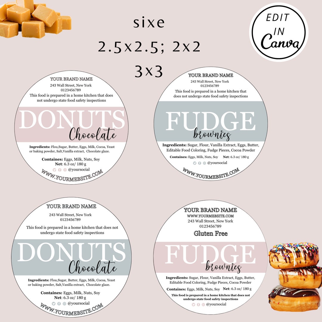 Fudge Homemade I Donuts I Canva Templates I Gluten Free I Chocolate ...