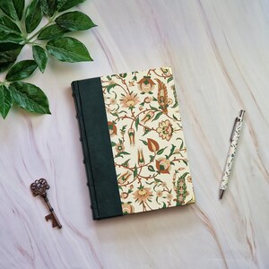 Quarter Leather Bound Notebook Flowers - Etsy