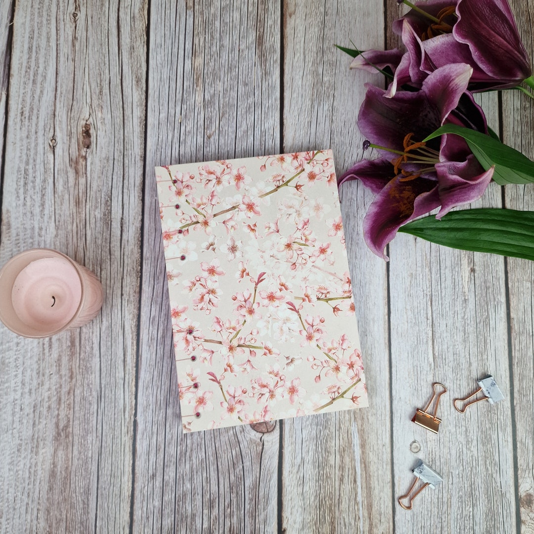 Coptic Stitched Diary - Cherry Blossom - Etsy