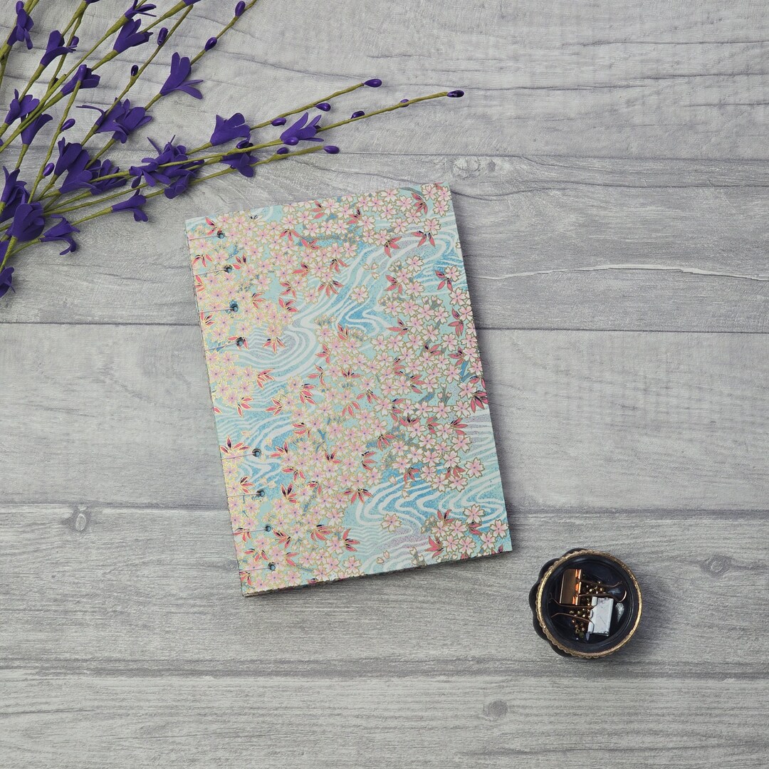 Coptic Stitched Notebook - Japanese Garden - Etsy