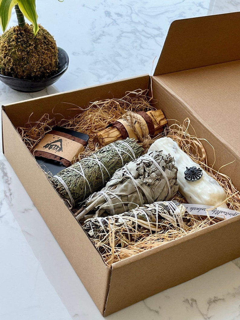 Large Eco-friendly Sage Purification Kit Palo Santo Artisanal Candle - Etsy