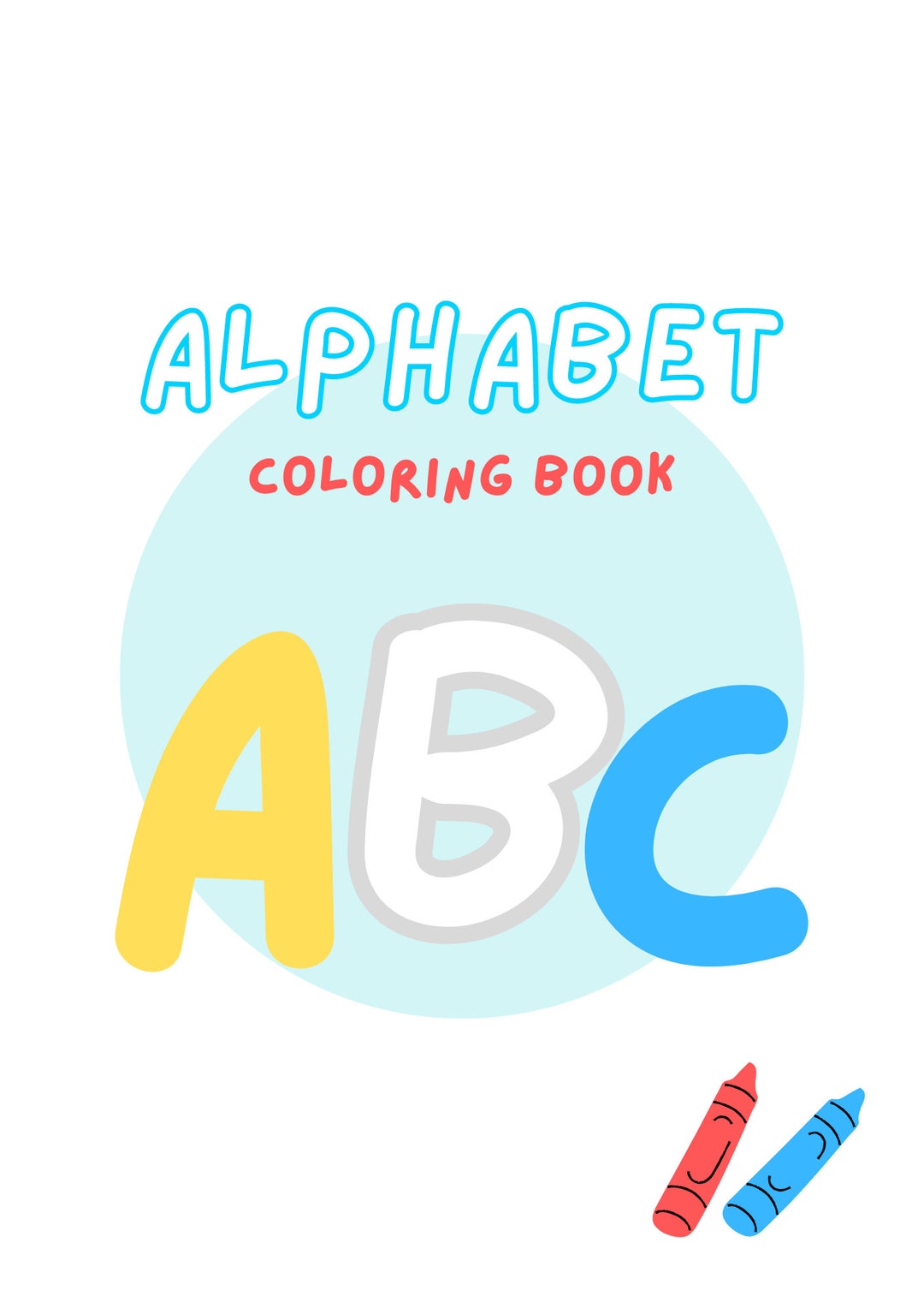 Alphabets Coloring Book Learn Alphabets by Coloring - Etsy