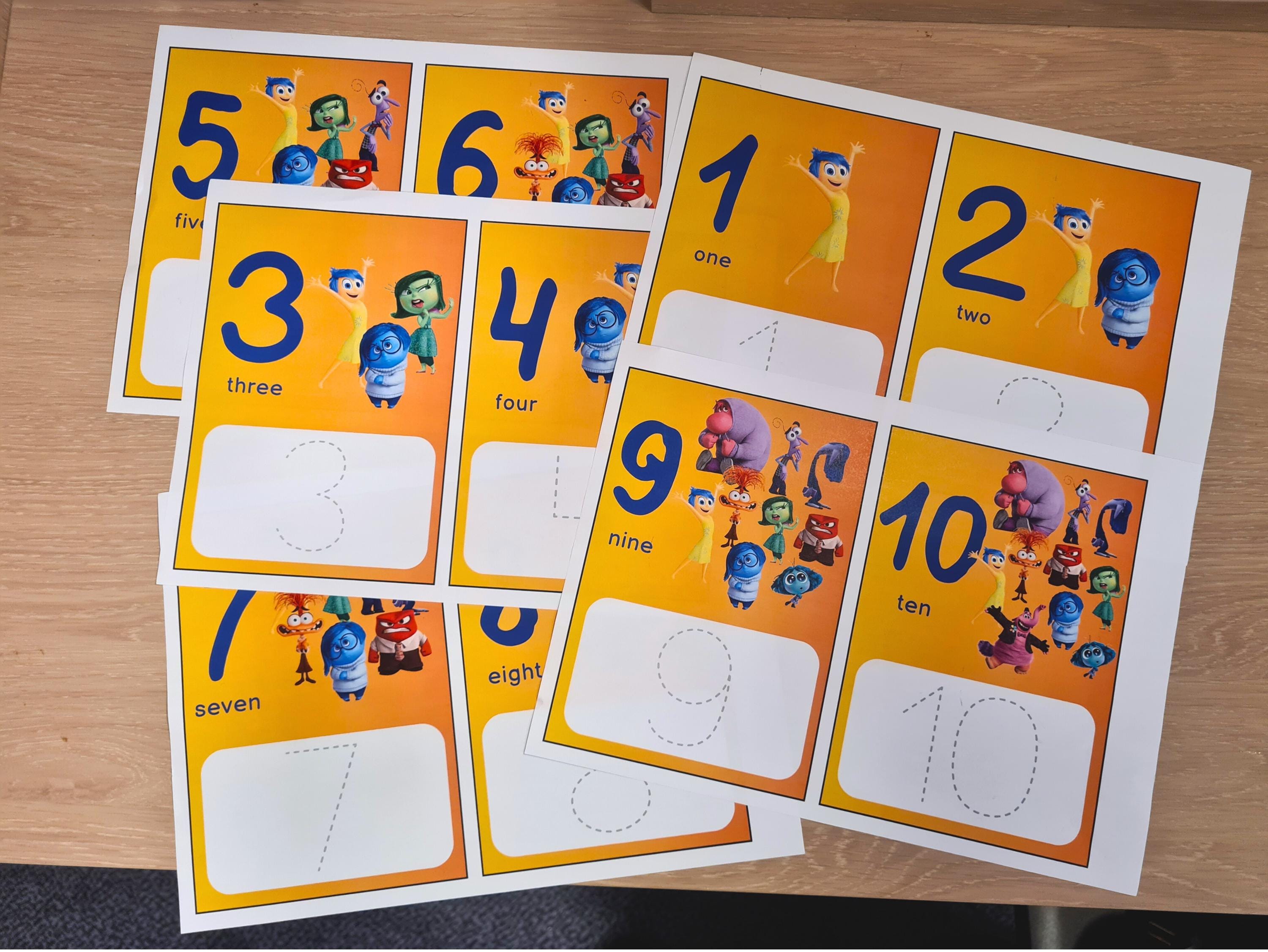 Numbers Tracing Cards Inside Out Flashcards for Home School Montessori ...