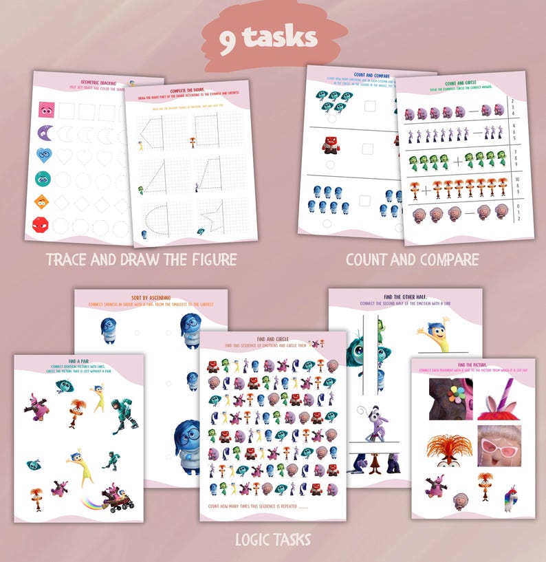 Inside Out Preschool Worksheets, Inside Out Preschool Workbook ...