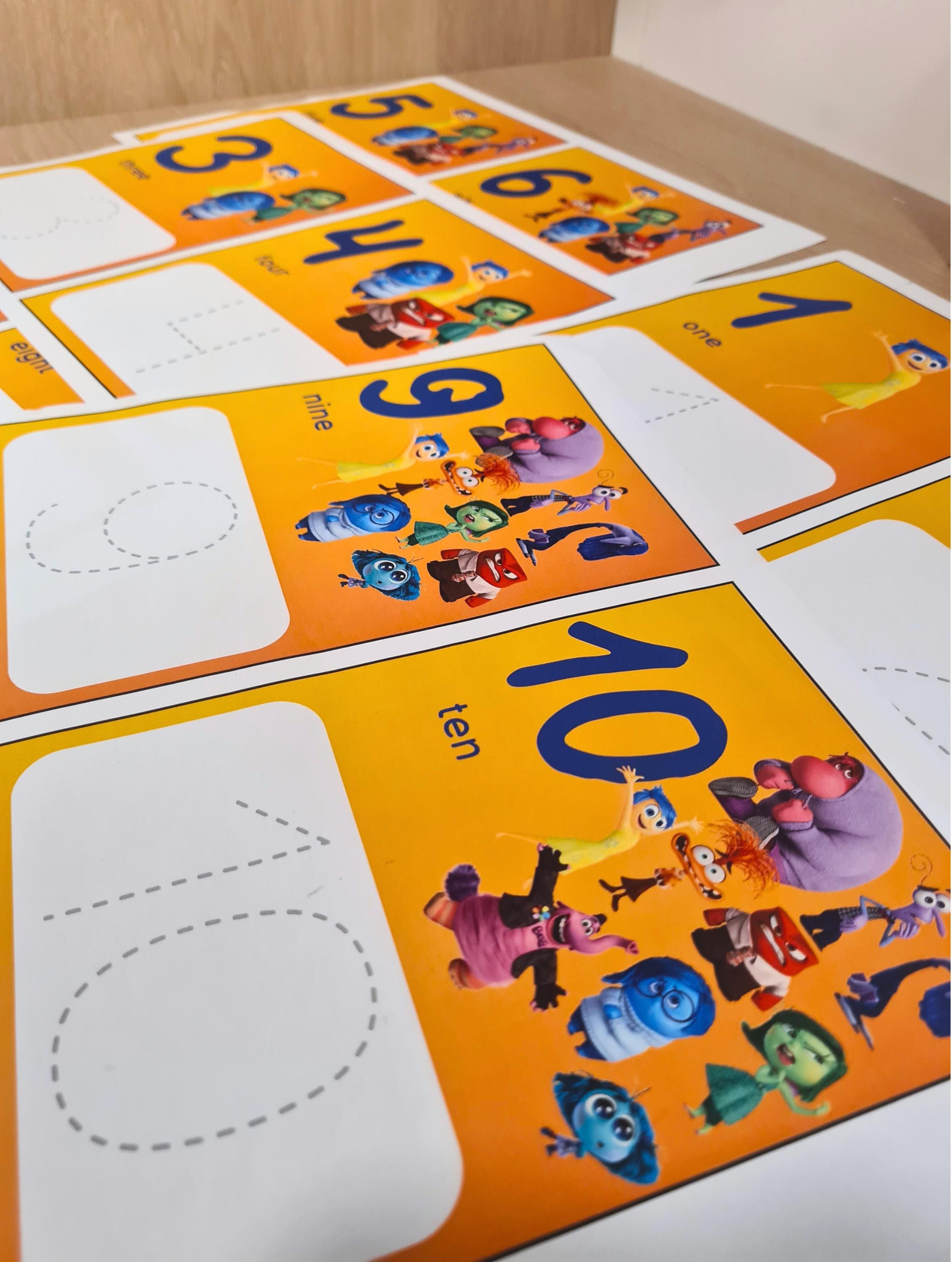 Numbers Tracing Cards Inside Out Flashcards for Home School Montessori ...