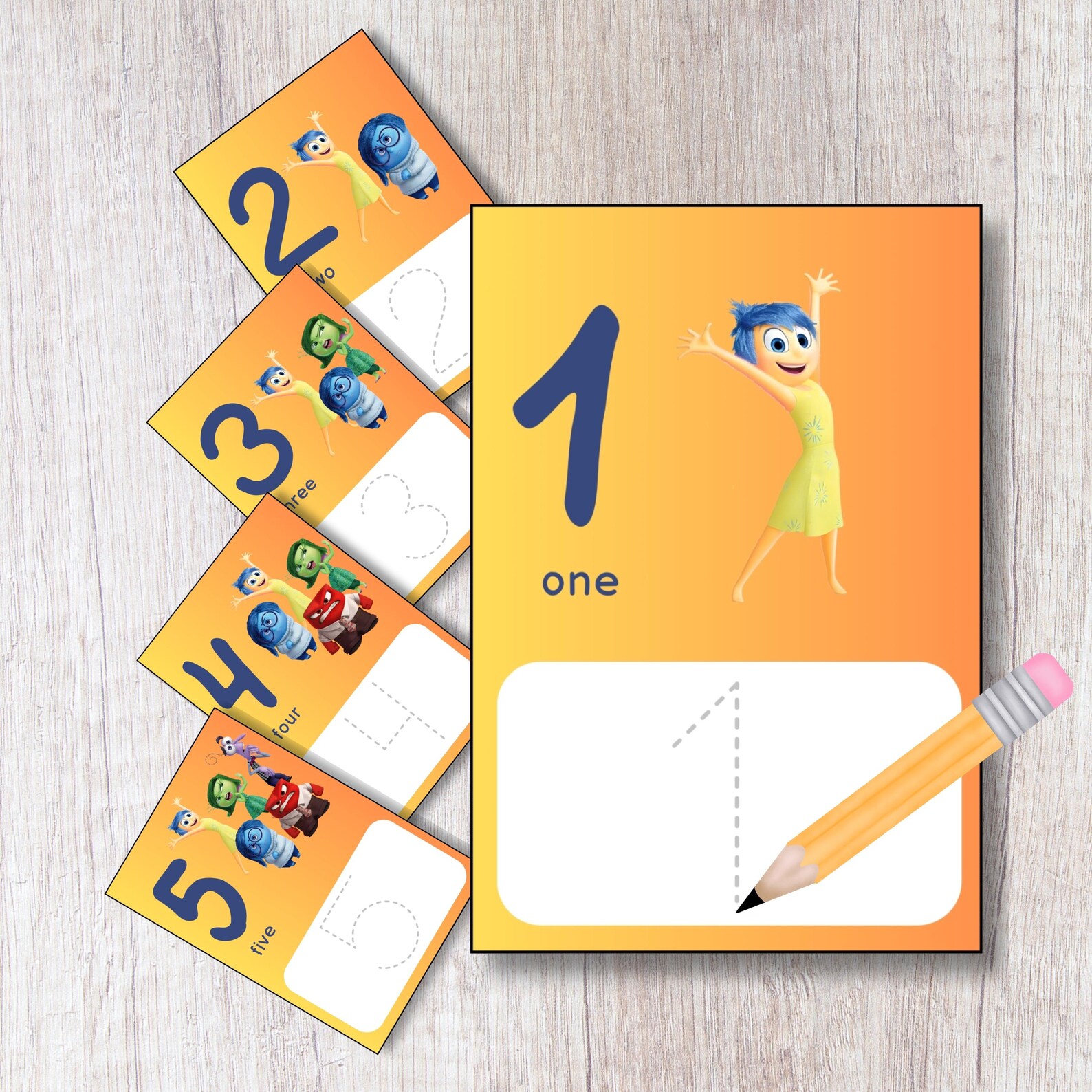 Numbers Tracing Cards Inside Out Flashcards for Home School Montessori ...