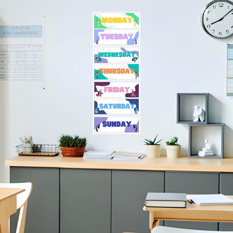 Inside Out Days of the Week Inside Out Classroom Decor Days of the Week ...