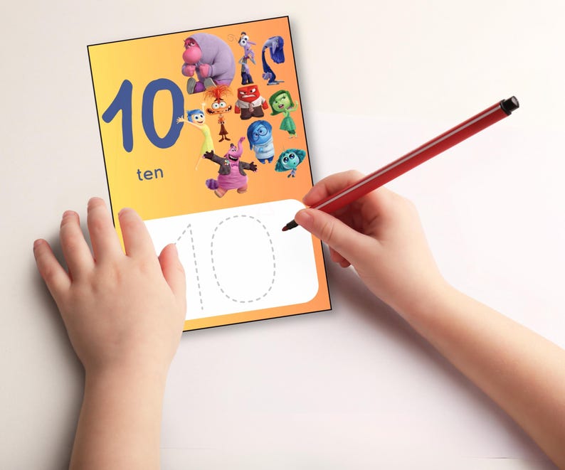 Numbers Tracing Cards Inside Out Flashcards for Home School Montessori ...