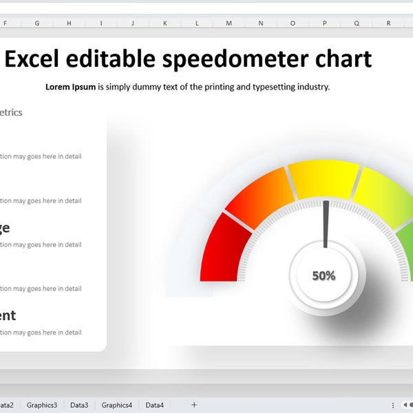 Excel Gauge Speedometer Chart - Etsy