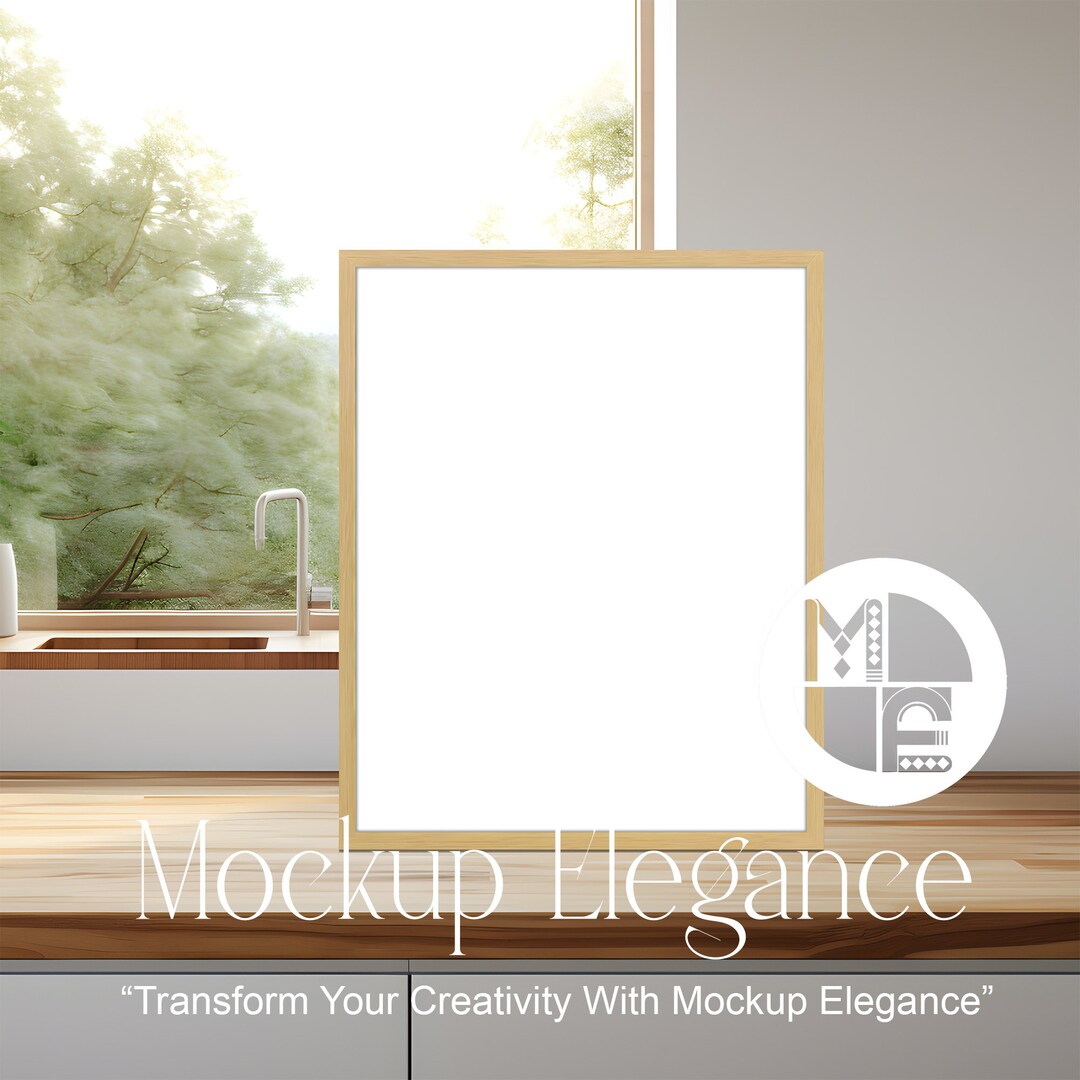 Natural Frame Mockup 4x5 Vertical Poster Template 8x10 Blank - Etsy