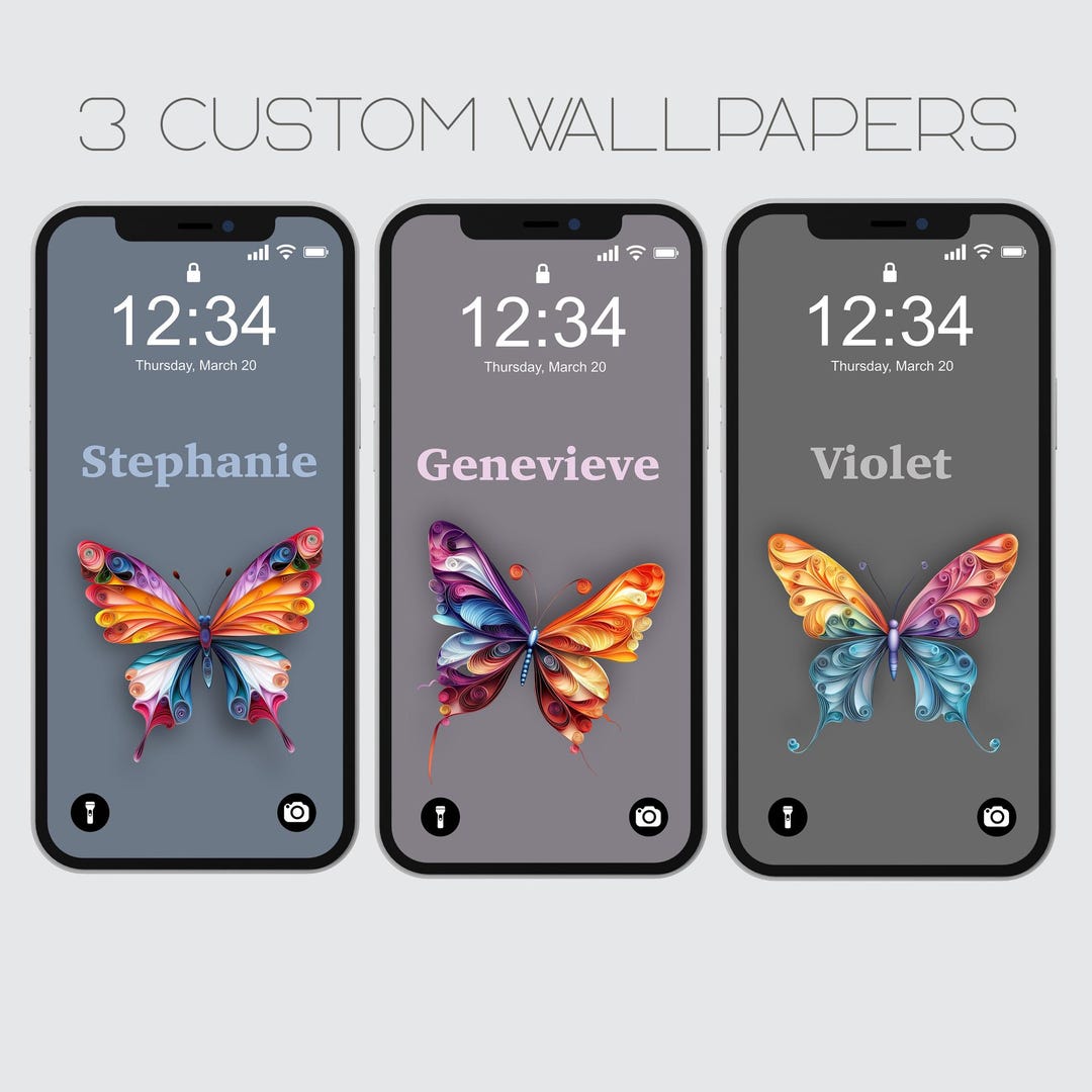 Butterfly Wallpaper Phone Custom Backgrounds, Aesthetic Girly Phone ...