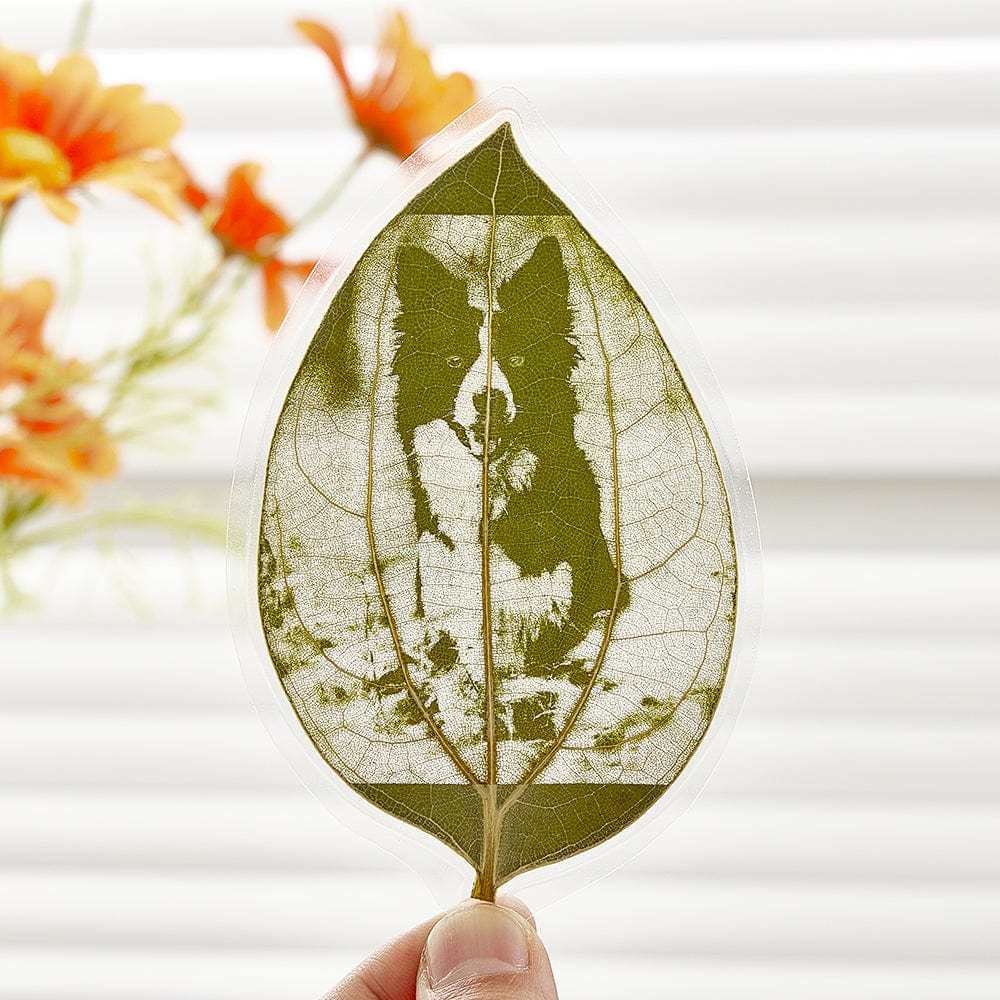 Personalized Photo Leaf Bookmark Custom Leaf Carving Bookmarks Leaf ...
