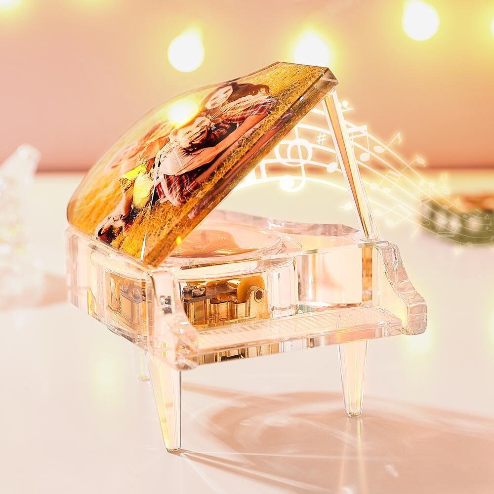 Custom Crystal Piano Music Box Desktop Decoration Ornament Gifts for ...