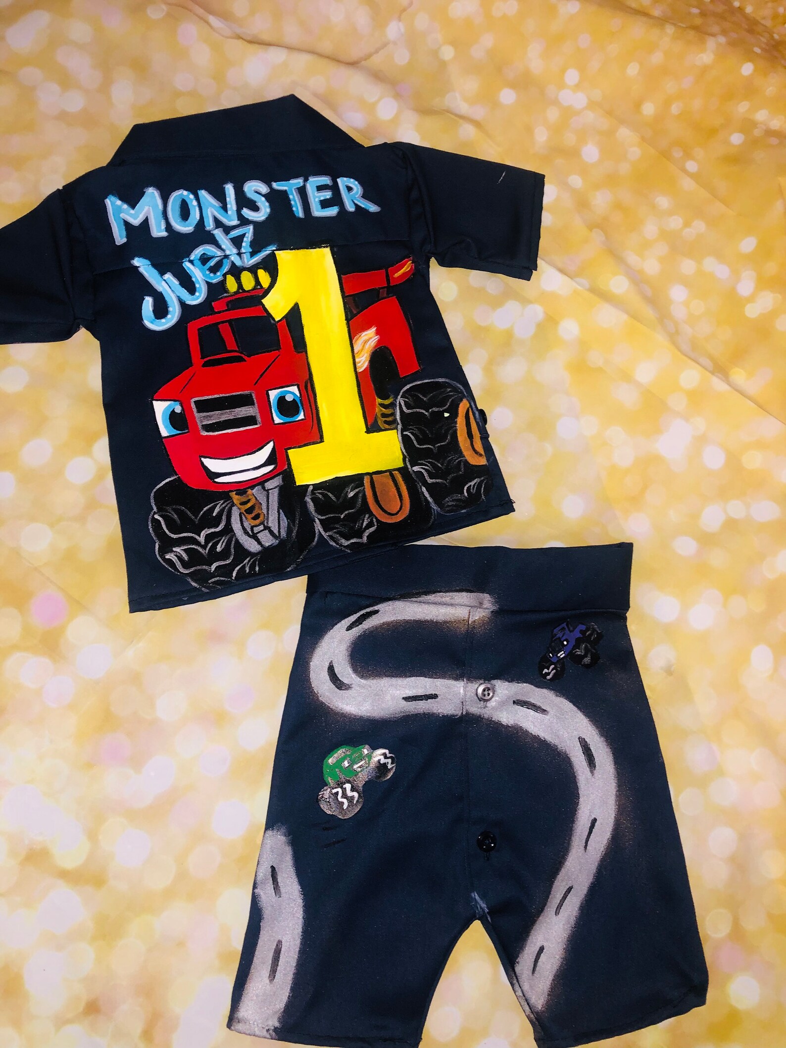 Custom Painted Kids Dickie Set - Etsy