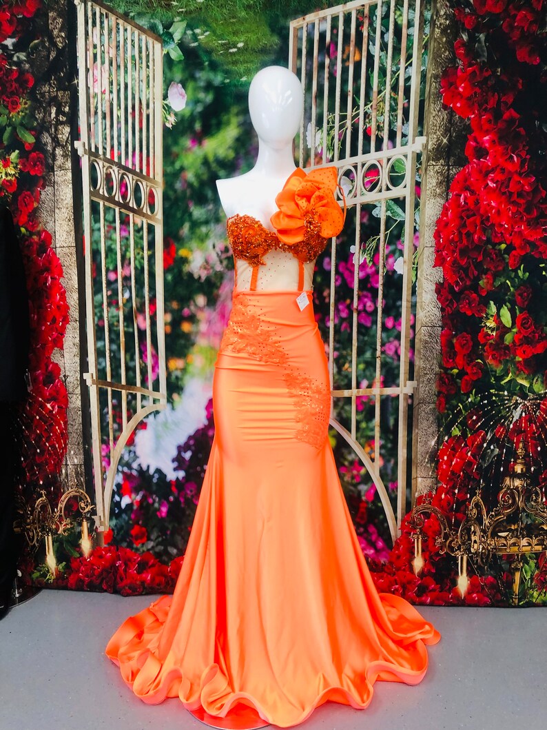 Orange African Inspired Prom Dress - Etsy