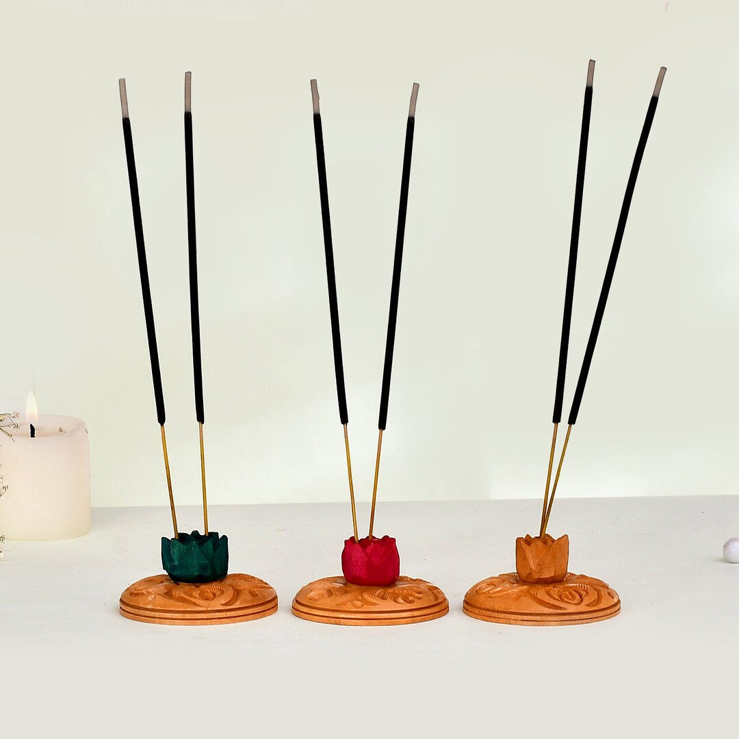 Wooden Handicraft Incense Holder Agarbatti Stand (set of 3) - Etsy