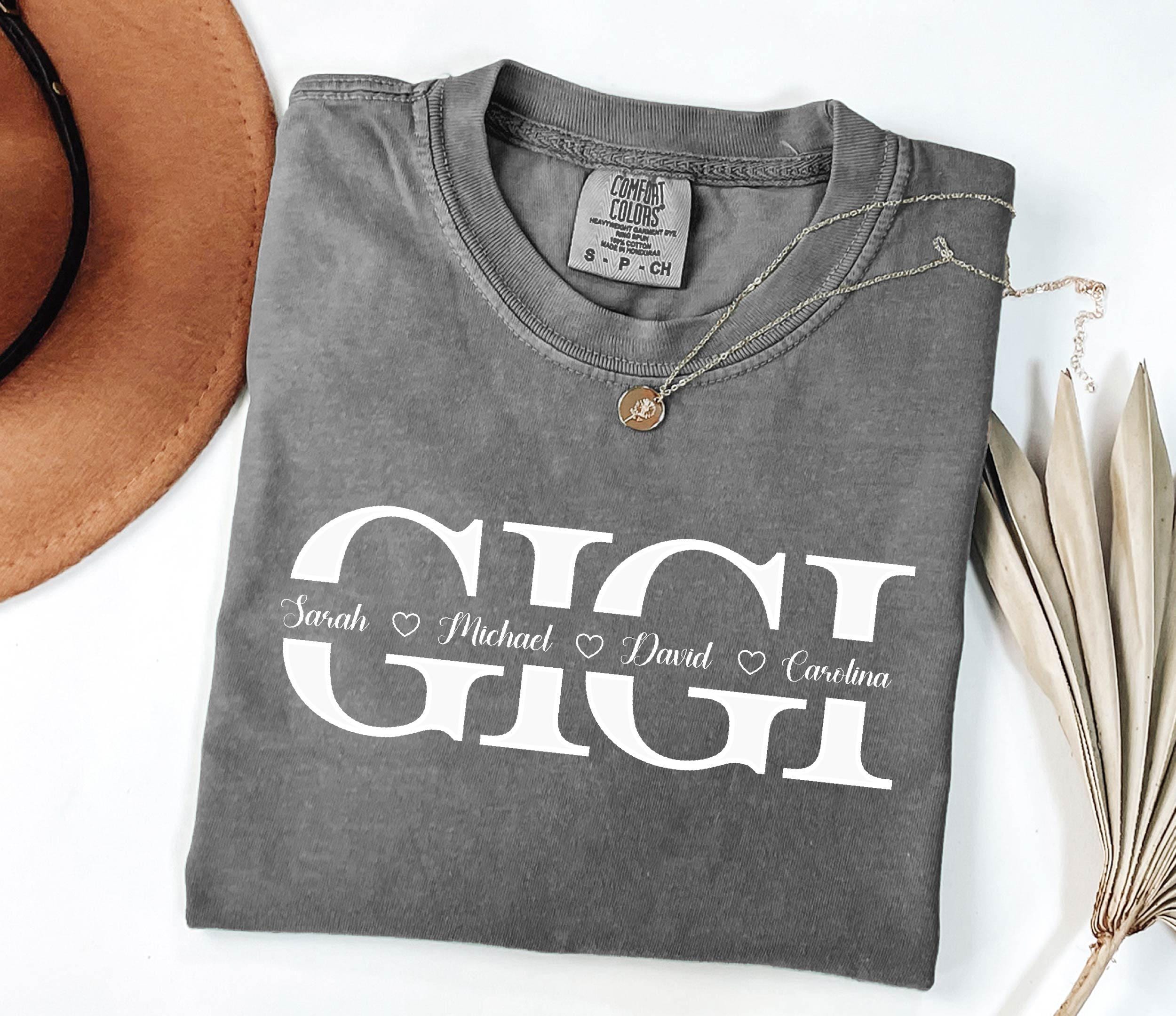 Custom Gigi Shirt With Kid Name, Gigi Tshirt Mothers Day Gift for Her ...