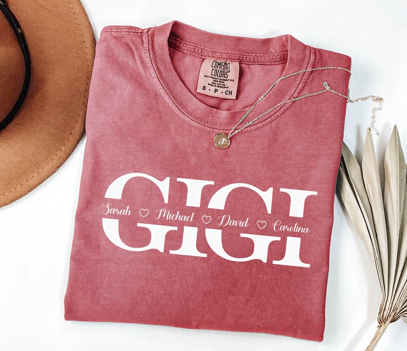 Custom Gigi Shirt With Kid Name, Gigi Tshirt Mothers Day Gift for Her ...