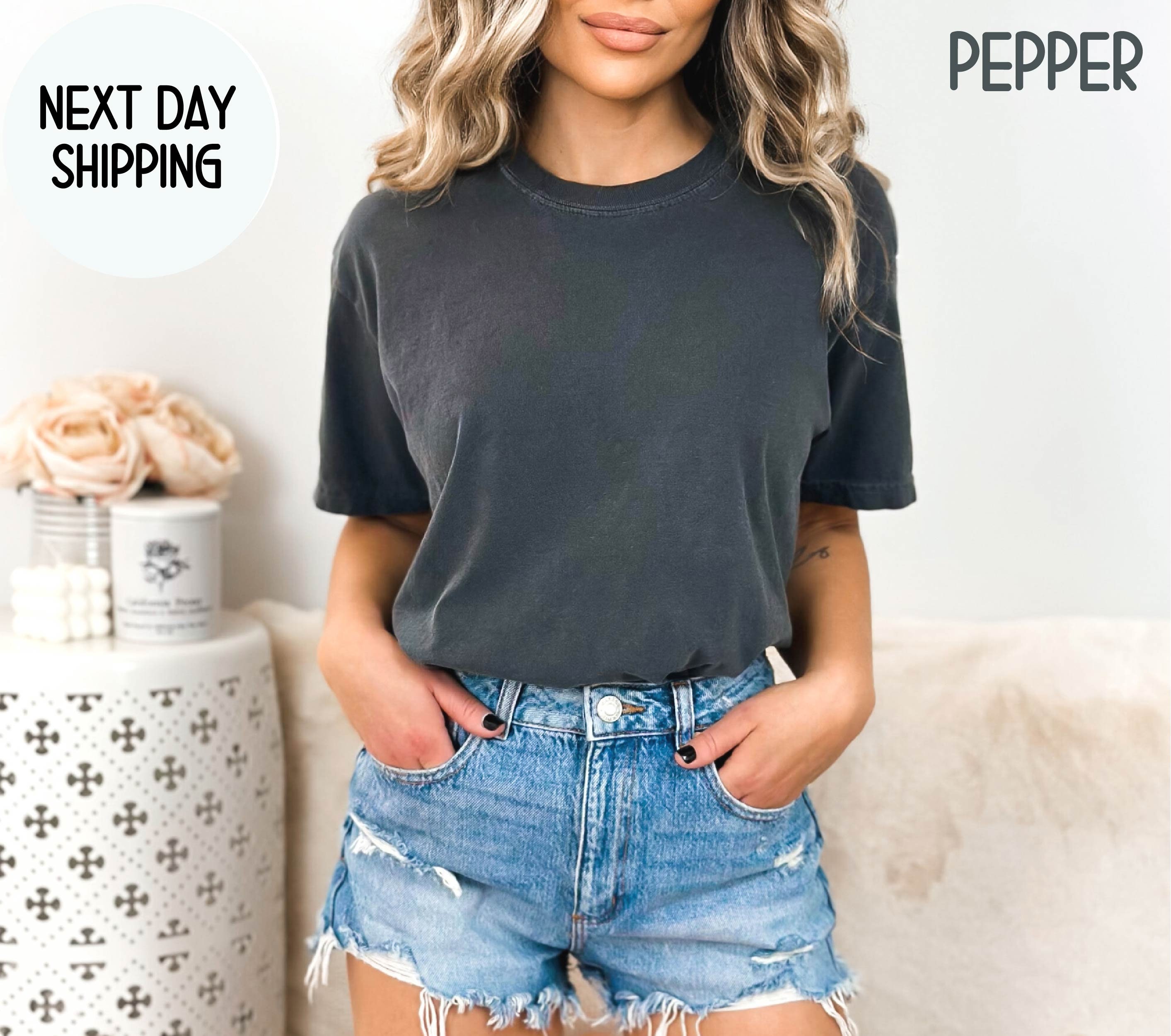 Blank Comfort Colors Shirts, %100 Cotton Trendy Comfort Colors Shirts ...