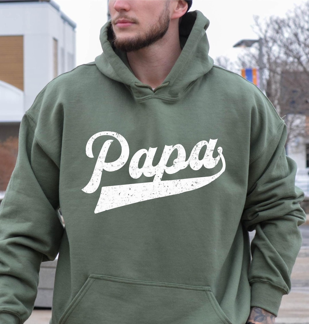 Personalized Est. Papa Hoodie ,papa Sweatshirt, Fathers Day Gift for ...