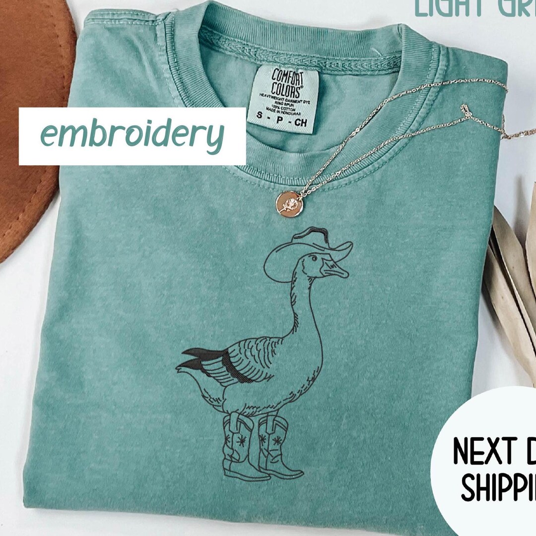 Silly Goose Embroidered, Embroidered Cowgirl Shirt,gift, Embroidered ...