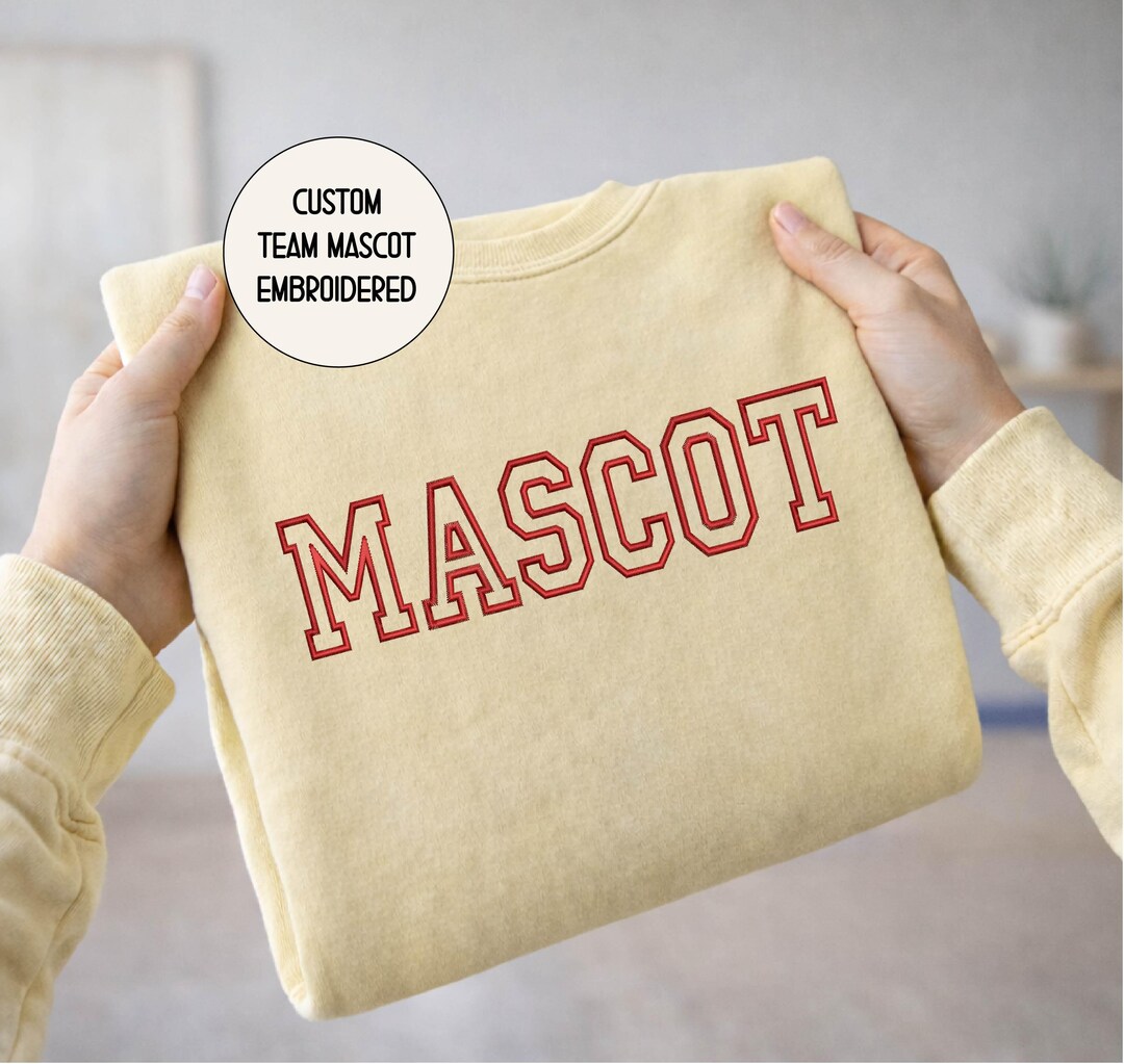 Personalized Embroidered Sports Team Comfort Colors Sweatshirt , Custom ...