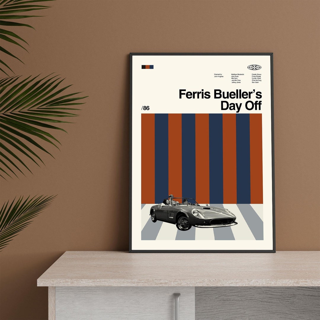Ferris Bueller's Movie Poster John Hughes Movie Poster - Etsy