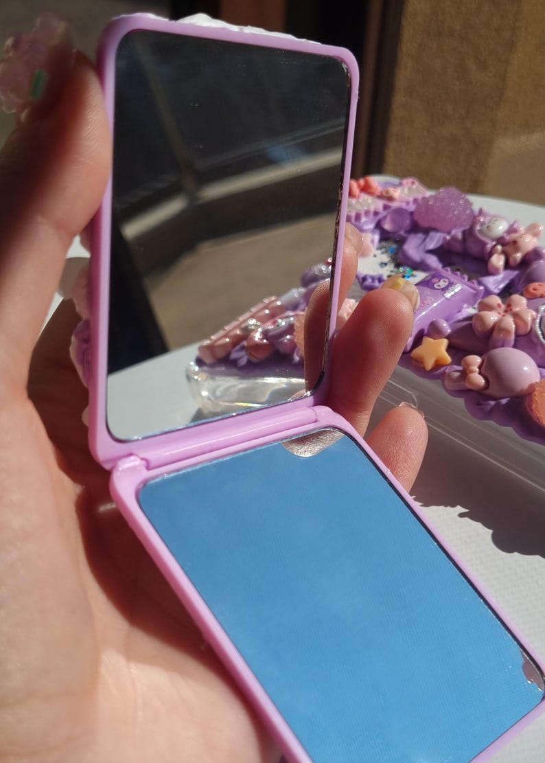 Decoden Sanrio Kuromi Kawaii Anime Pocket Mirror - Etsy