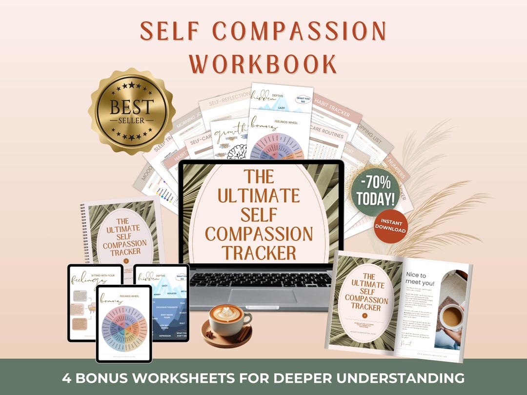 Printable Self Compassion Workbook for Personal Growth and Mindfulness ...