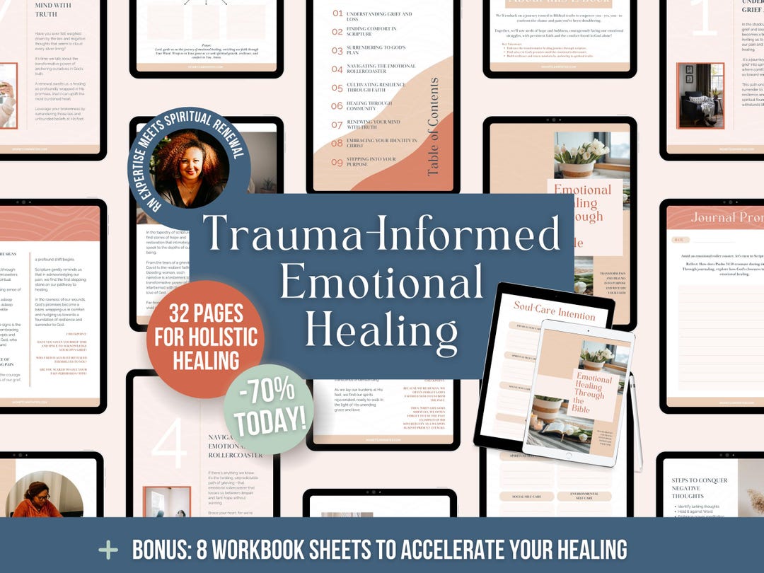 E Book Christian Trauma Informed Emotional Healing Workbook for Self ...