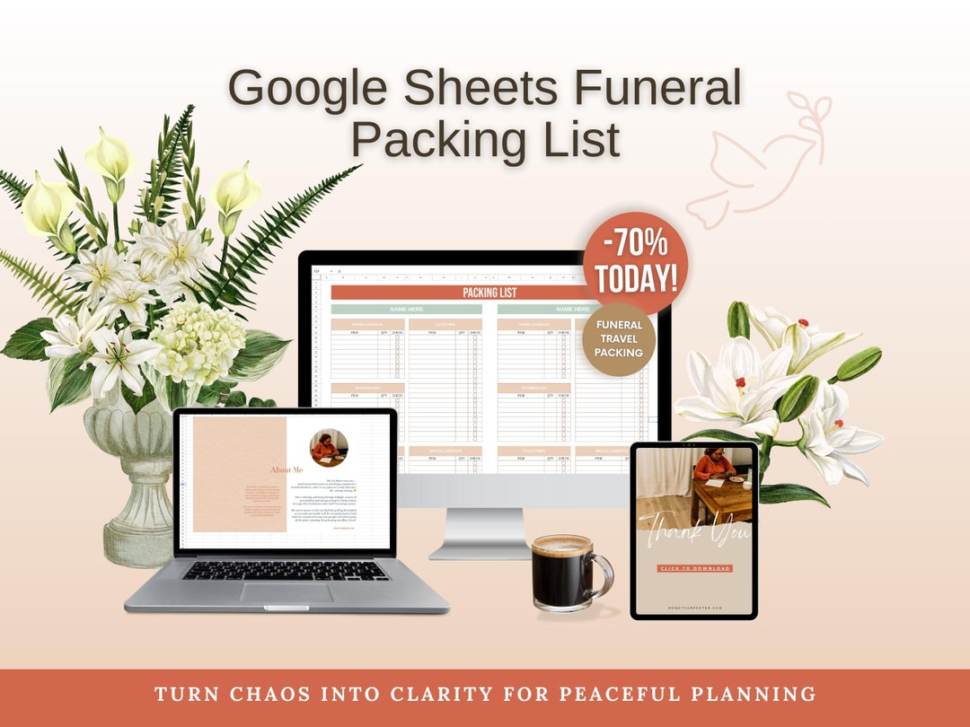 Ultimate Packing List, Google Sheets Planner, Grief and Loss Planner ...