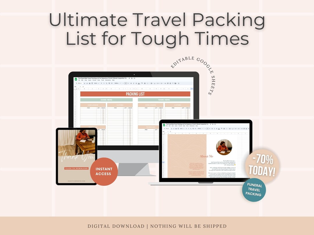 Digital Funeral Packing List Planner, Digital Funeral Planner, Funeral ...