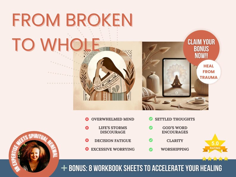 E Book Christian Trauma Informed Emotional Healing Workbook for Self ...