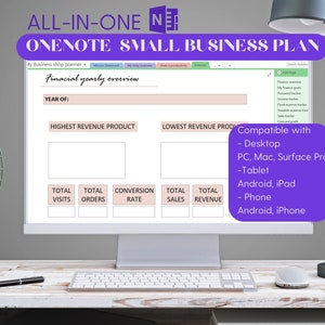 Business Plan Guide in Onenote, Planner Template for Small Shop ...