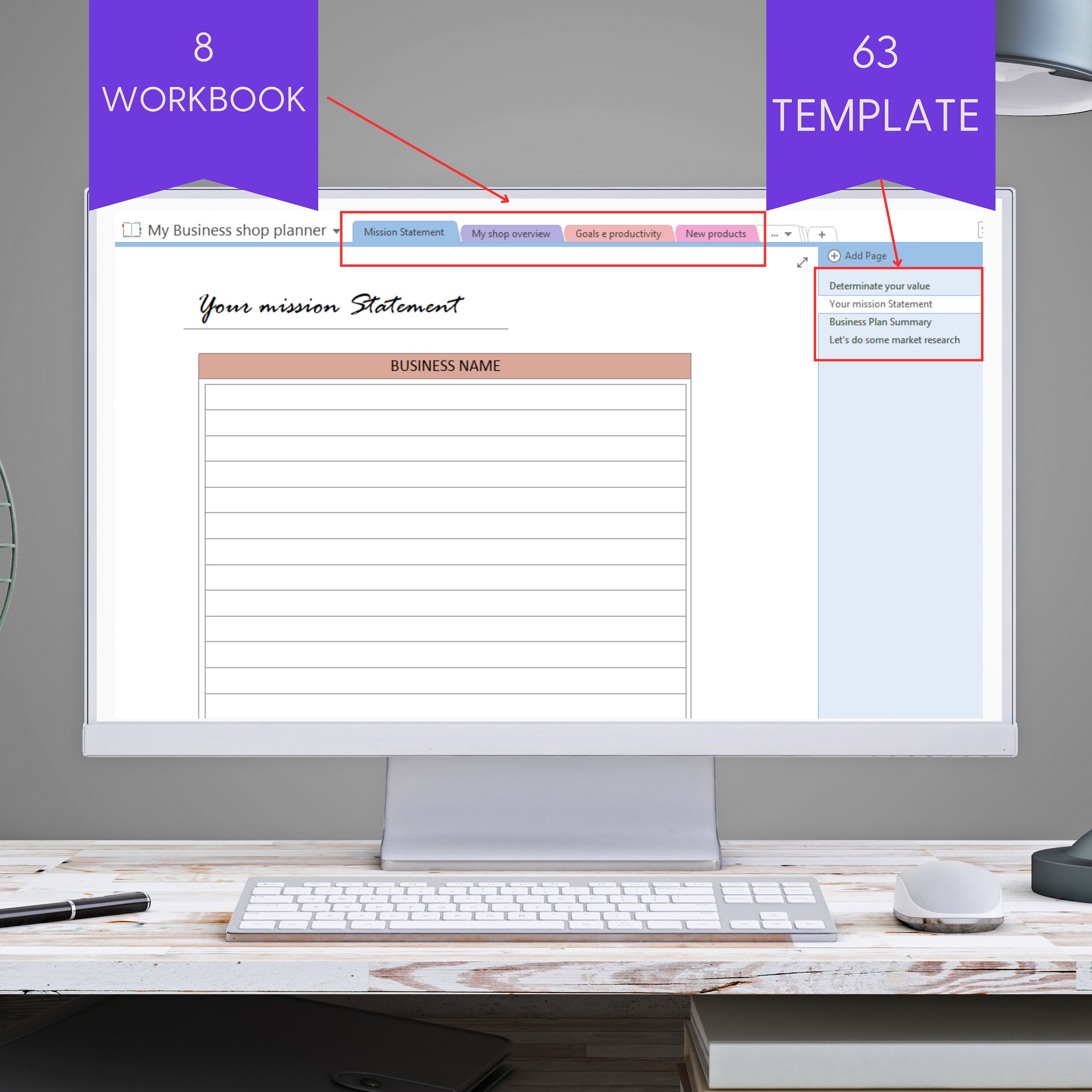 Business Plan Guide in Onenote, Planner Template for Small Shop ...