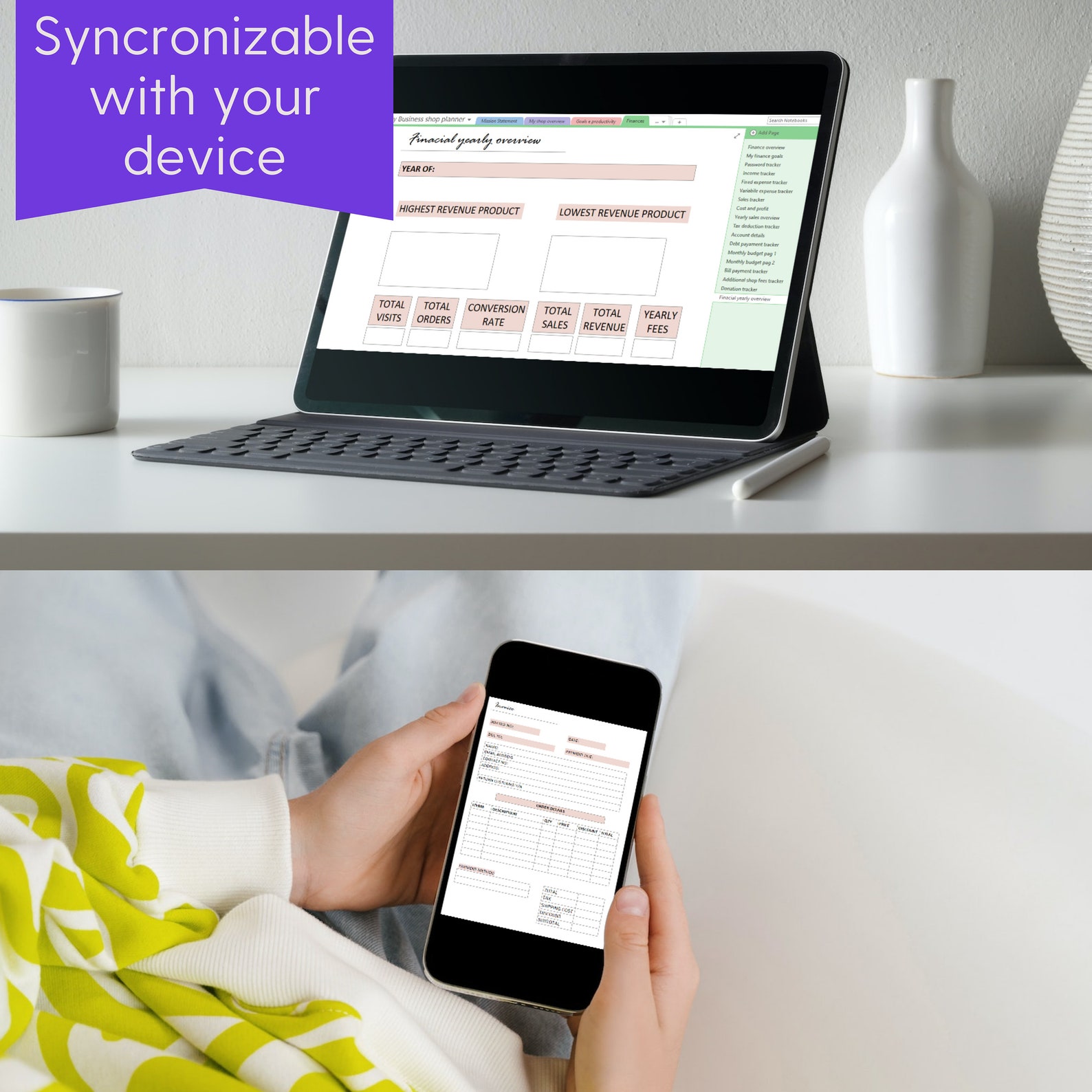 Business Plan Guide in Onenote, Planner Template for Small Shop ...