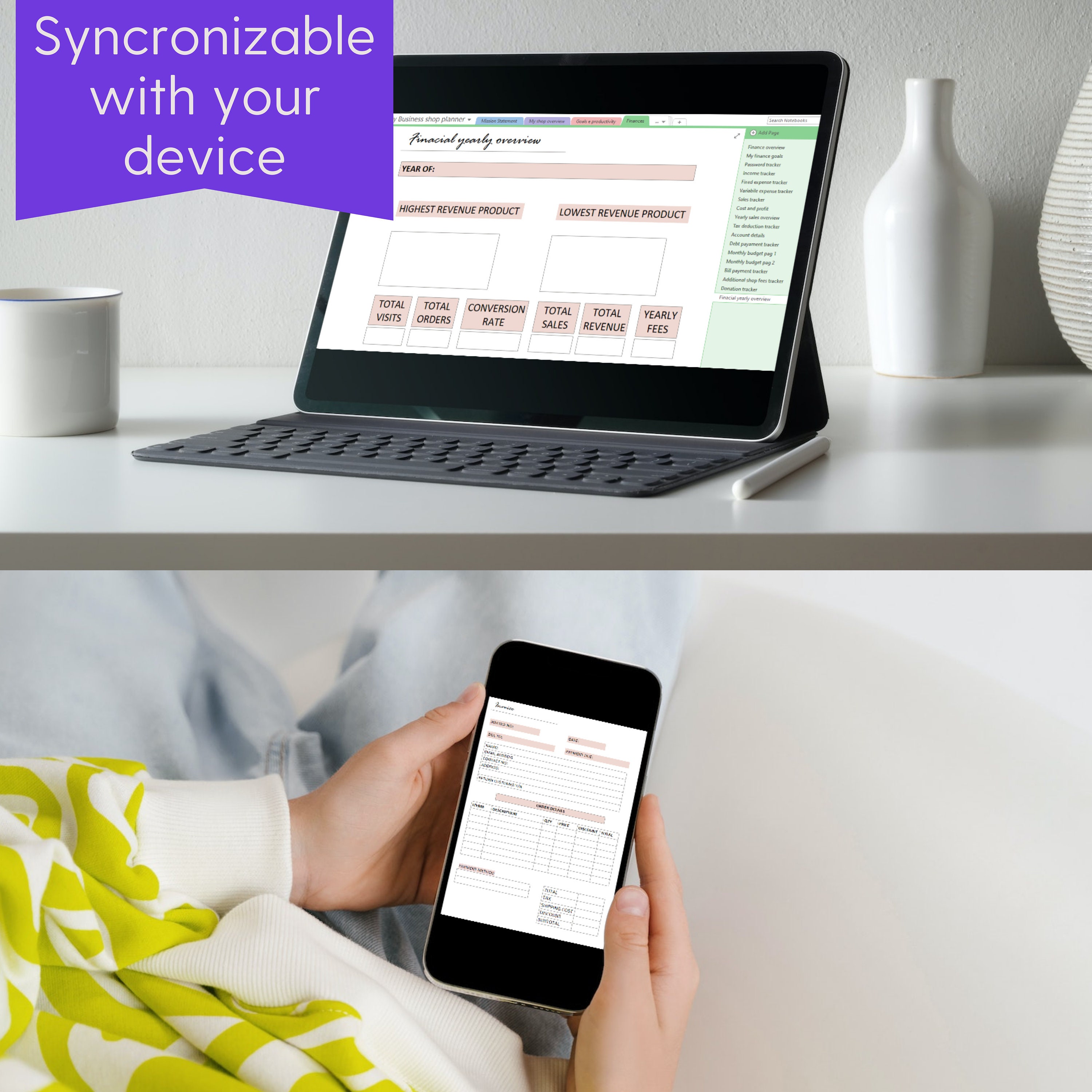 Business Plan Guide in Onenote, Planner Template for Small Shop ...